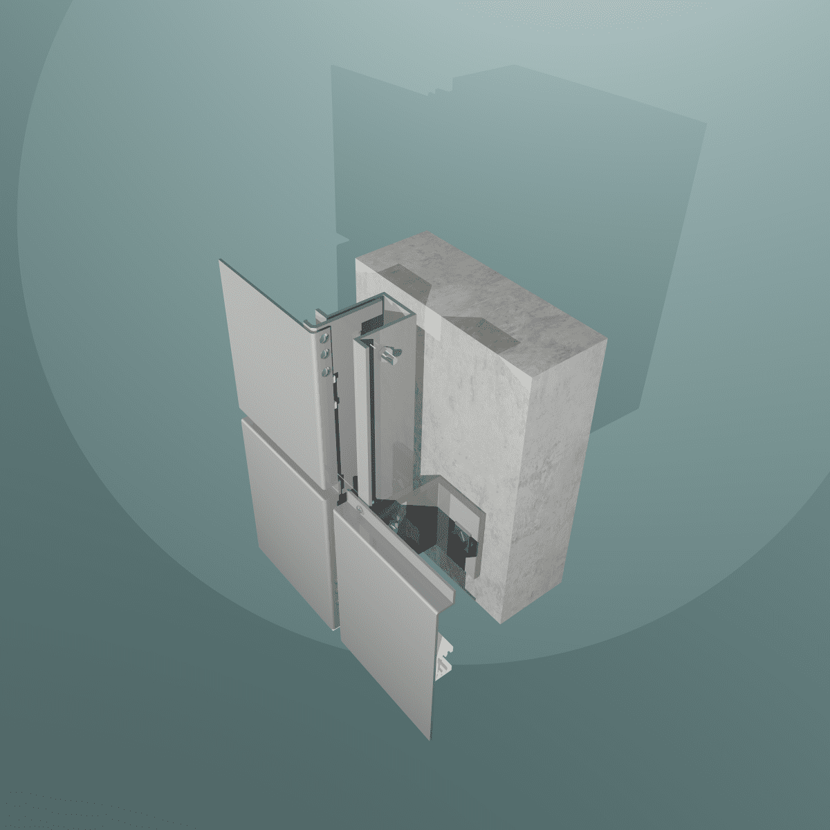 Open Joint Hook on System - Landmark Facade