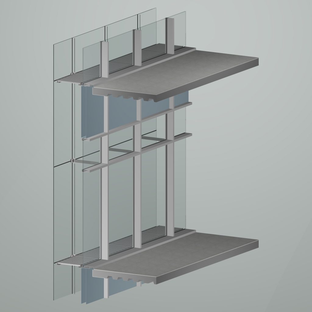 Glass Sunscreen - Landmark Facade