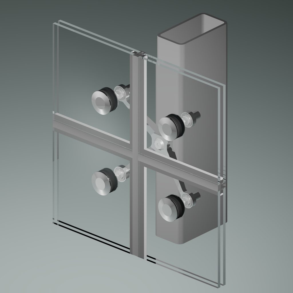With Spider Fittings - Landmark Facade