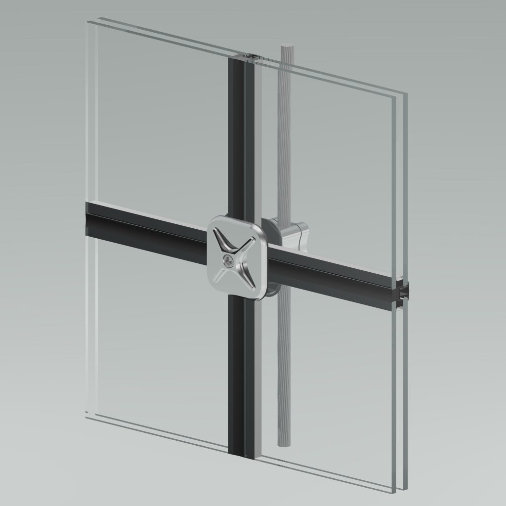 Single Vertical Cable System - Landmark Facade