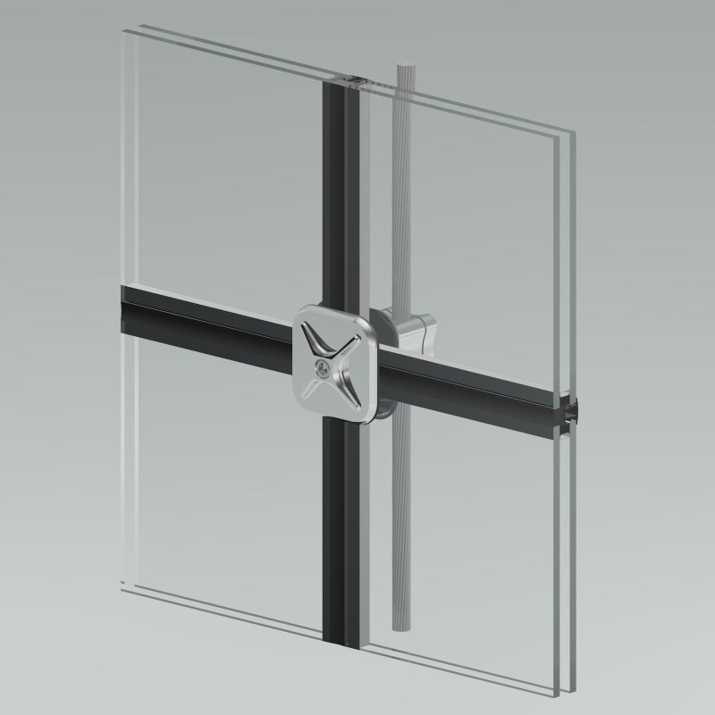 Single Vertical Cable System - Landmark Facade