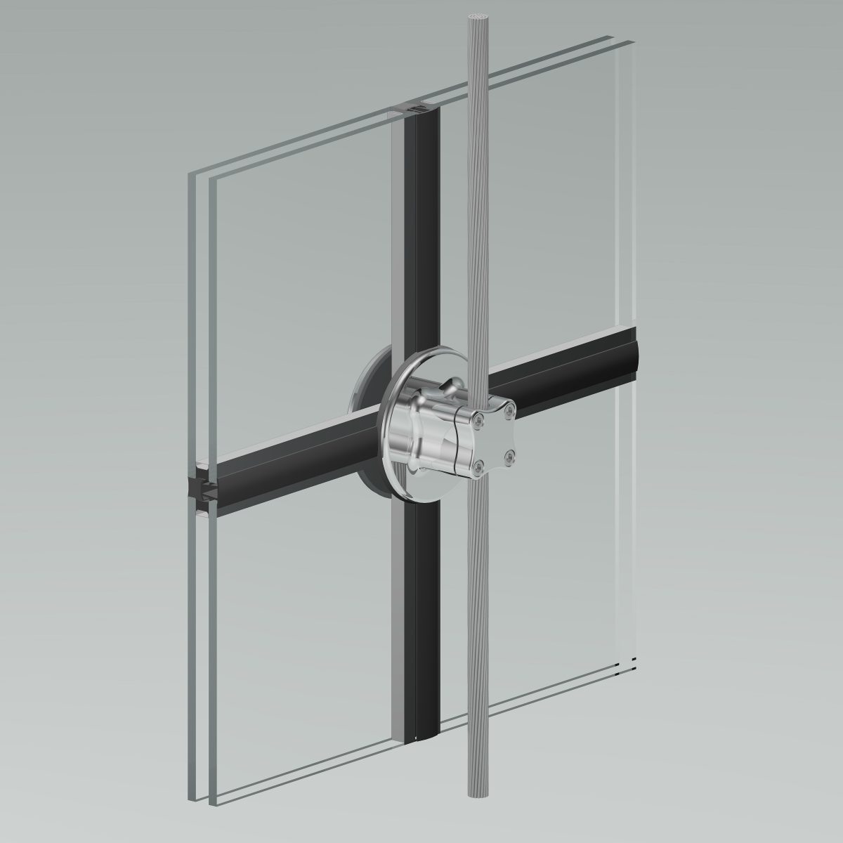 Single Vertical Cable System - Landmark Facade