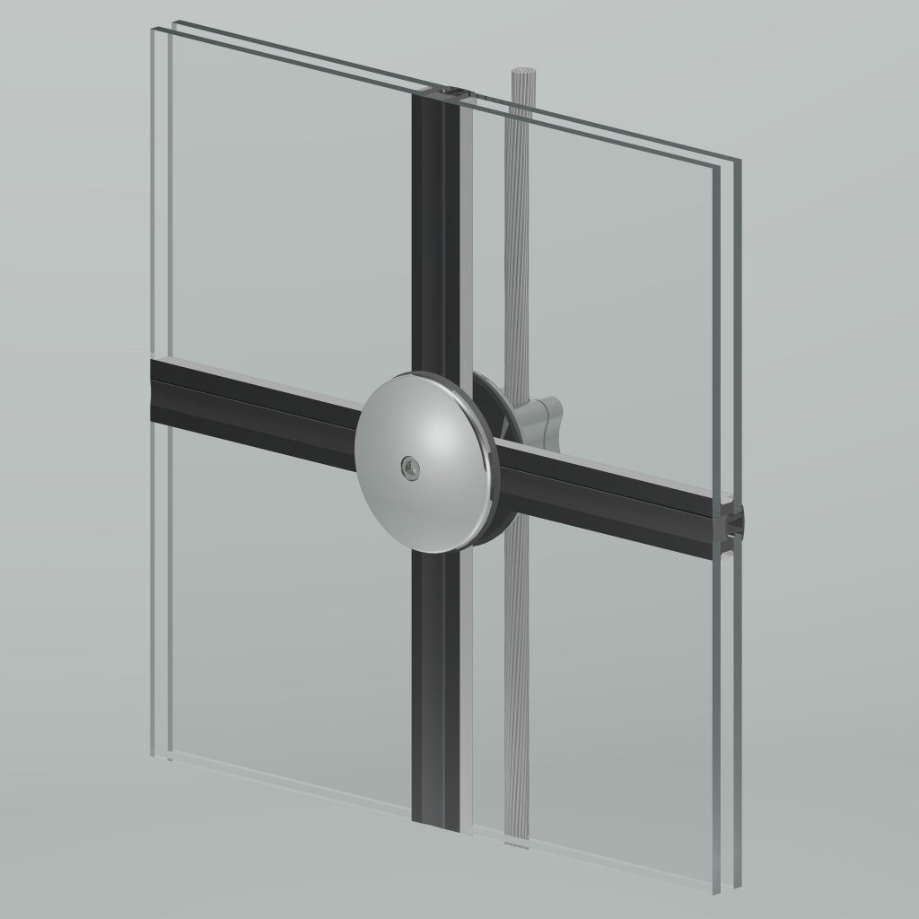 Single Vertical Cable System - Landmark Facade