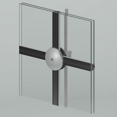 Single Vertical Cable System - Landmark Facade