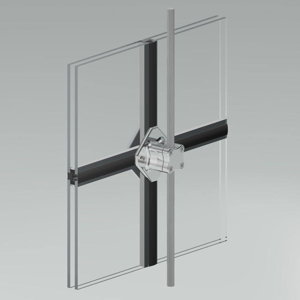 Single Vertical Cable System - Landmark Facade