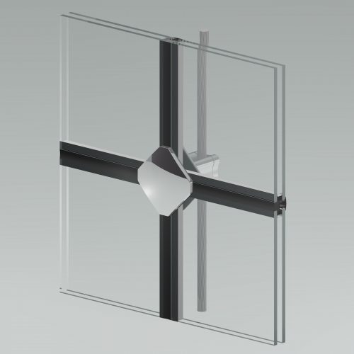 Single Vertical Cable System - Landmark Facade