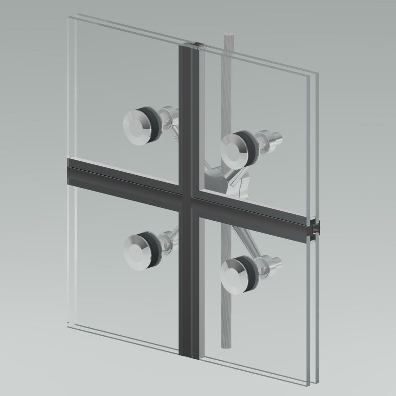 Single Vertical Cable System - Landmark Facade