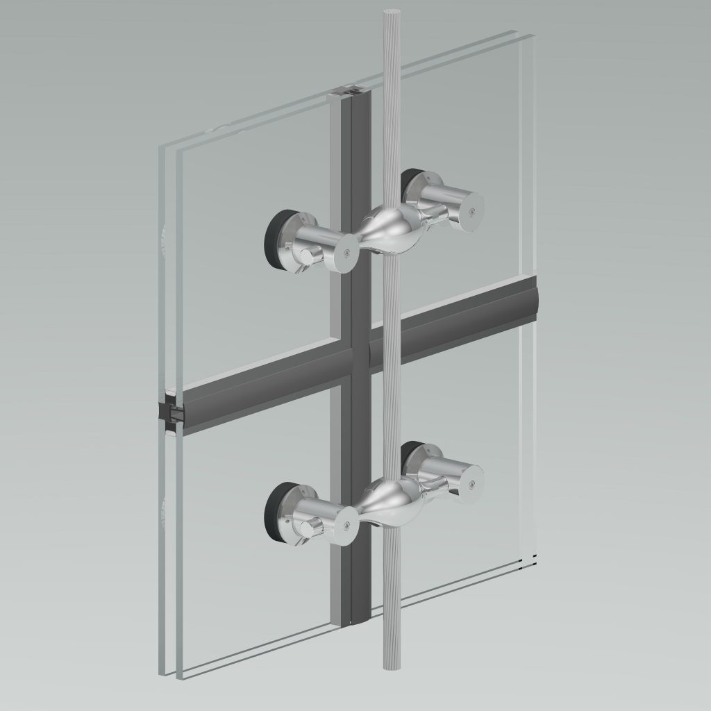 Single Vertical Cable System - Landmark Facade