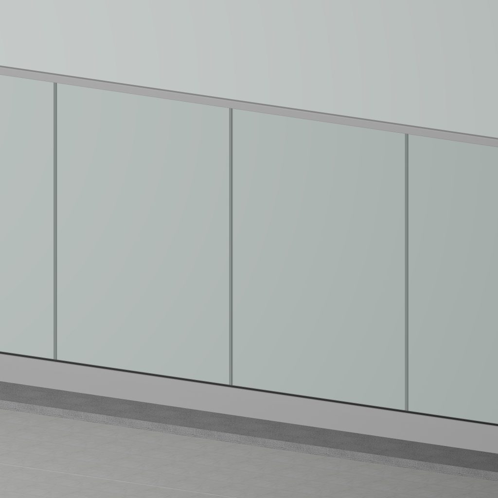 Glass Railing, Windscreen, Stairway - Landmark Facade