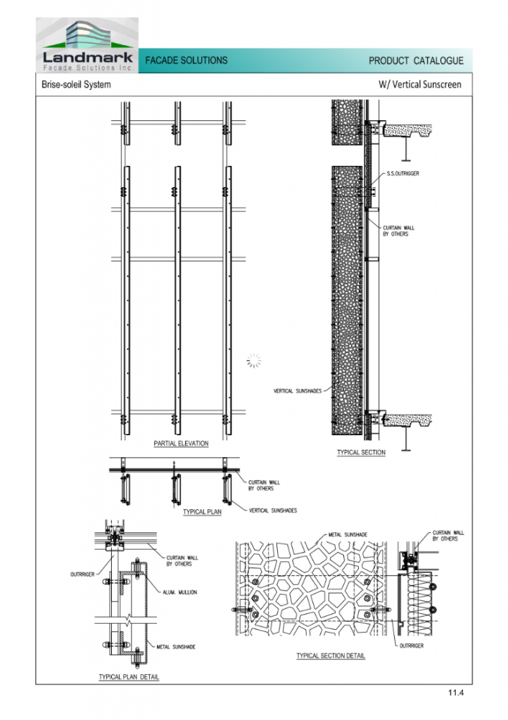 Vertical Sunscreen - Landmark Facade