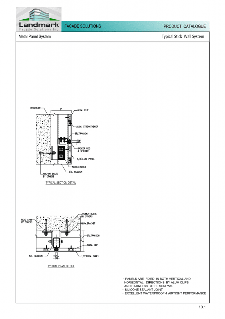 Stick Wall System - Landmark Facade