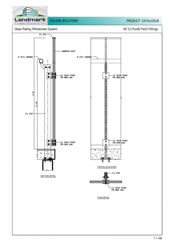 Glass Railing - Landmark Facade