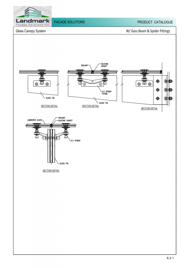 Attach to Glass Beam - Landmark Facade
