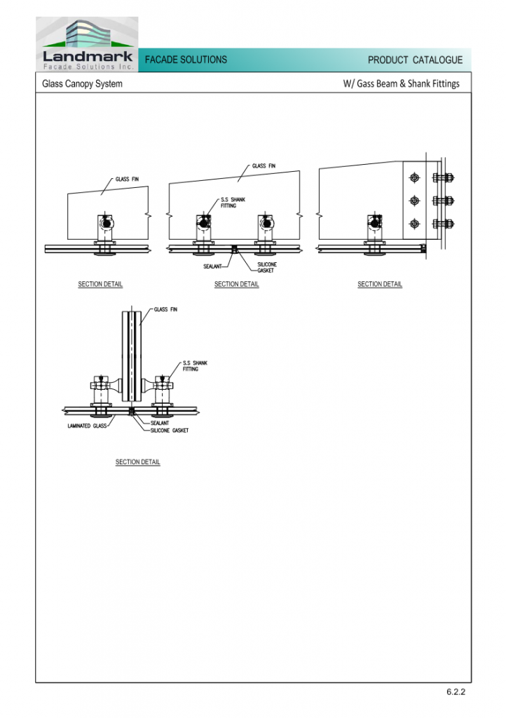 Attach to Glass Beam - Landmark Facade